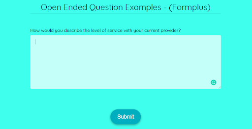 Open Ended Question: Definition + [Survey Examples]